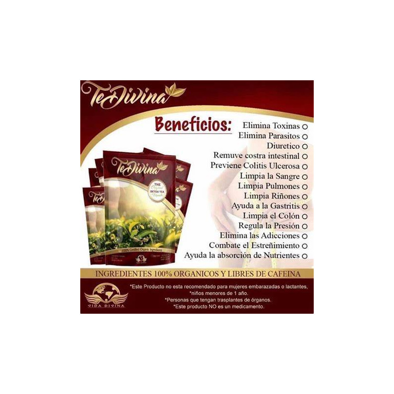 Té Divina Té para adelgazar 100% Organico